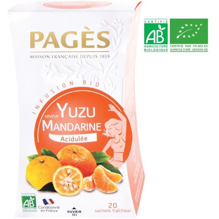 PAGES Infusion Yuzu Mandarine - Bio - Cdiscount Au quotidien