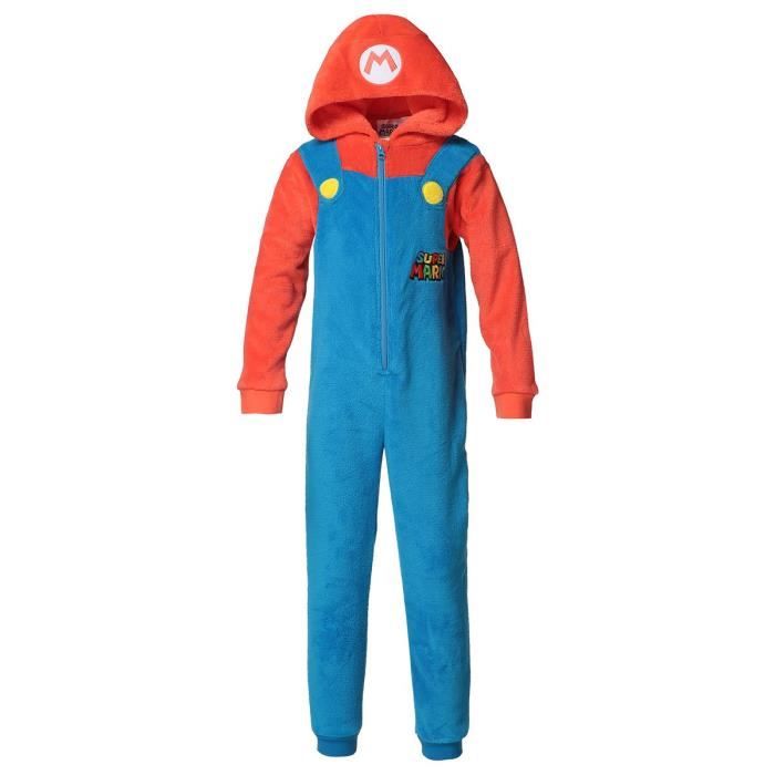 MARIO Combinaison Super Mario Bleu/Rouge Enfant Rouge/Bleu - Cdiscount ...