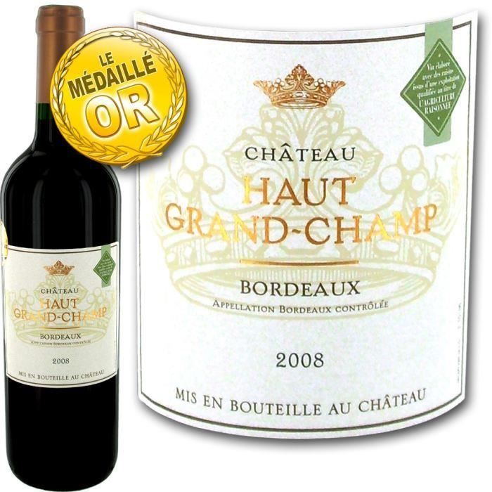 Château Haut Grand Champ Bordeaux 2008 x1 - La cave Cdiscount