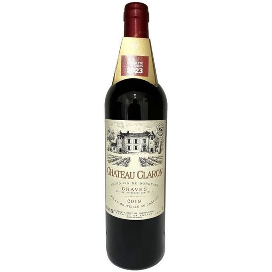 Château Claron 2019 Graves - Vin rouge de Bordeaux - La cave Cdiscount