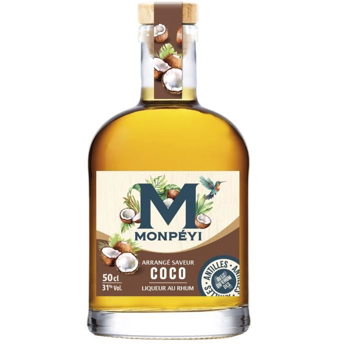 Monpéyi - Rhum arrangé - Coco - 31,0% Vol. - 50 cl - La cave Cdiscount