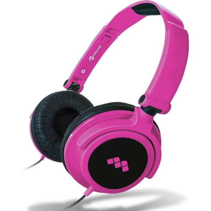 MELICONI SPEAK SMART FLUO Casque Audio avec micro intégré - Fuschia et ...