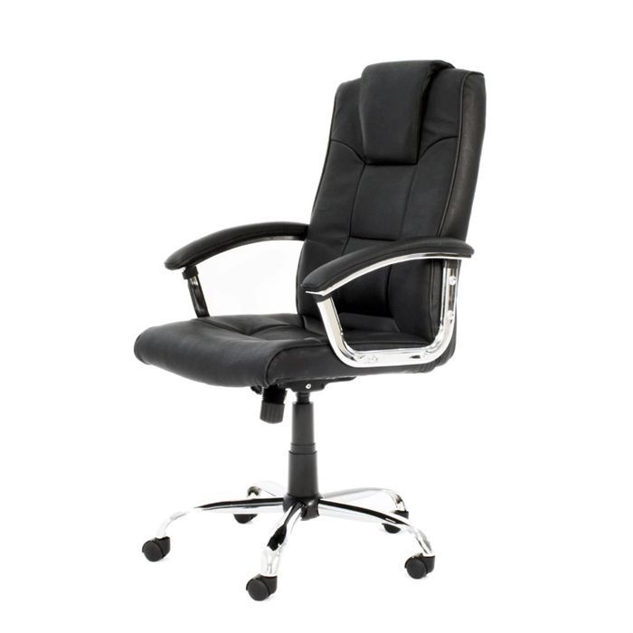 ALPHASON HOUSTON Fauteuil cuir noir - Cdiscount Maison