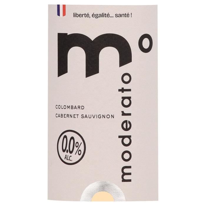 Moderato rosé sans alcool 0,0% - Colombard, Cabernet Sauvignon - 75cl ...