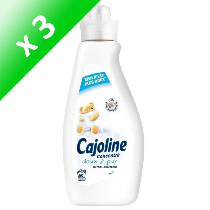 CAJOLINE Adoucissant Doux & Pur 1,5L 60 lavages (Lot de 3) - Cdiscount ...