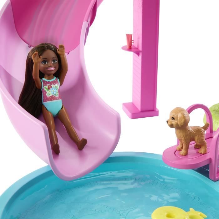 Barbie - Coffret Piscine de Rêve - Toboggan et jacuzzi - Plus de 20 ...