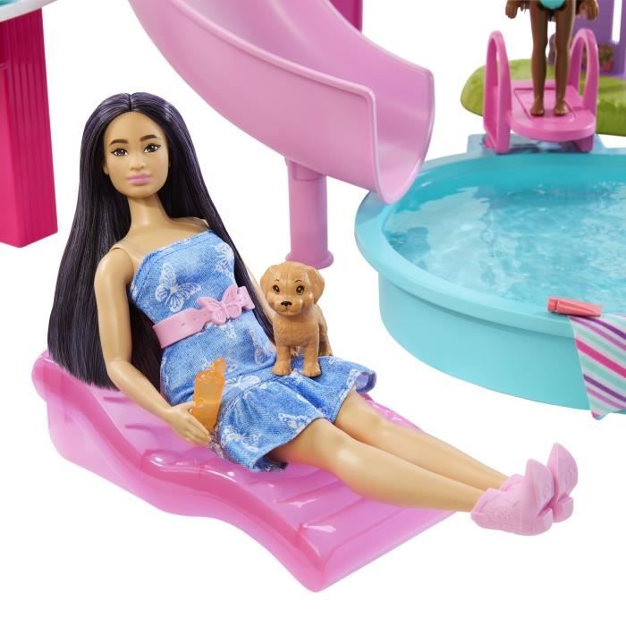 Barbie - Coffret Piscine de Rêve - Toboggan et jacuzzi - Plus de 20 ...