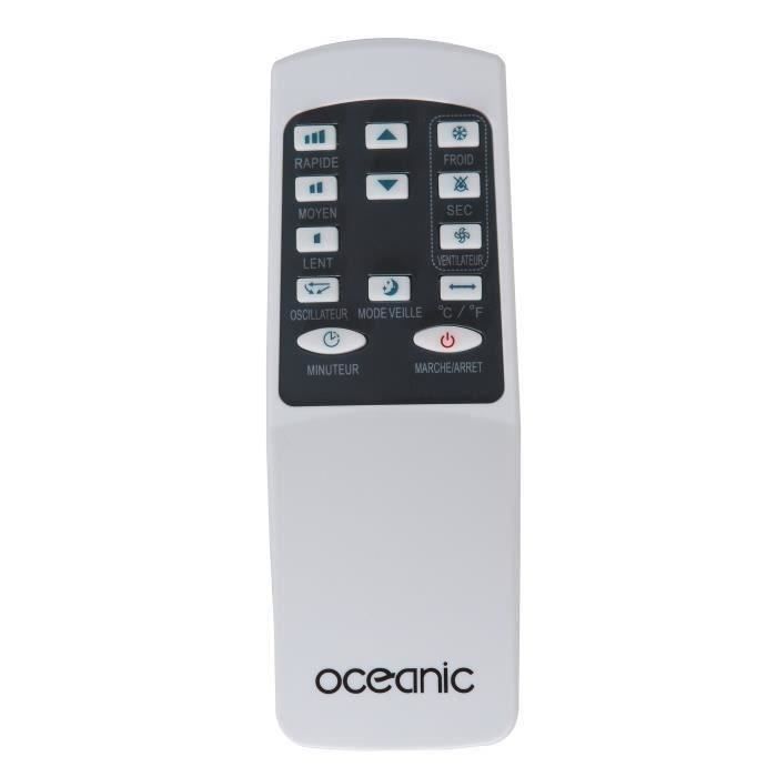 OCEANIC Climatiseur mobile 2900 W - 10000 Btu - Panneau d'affichage ...