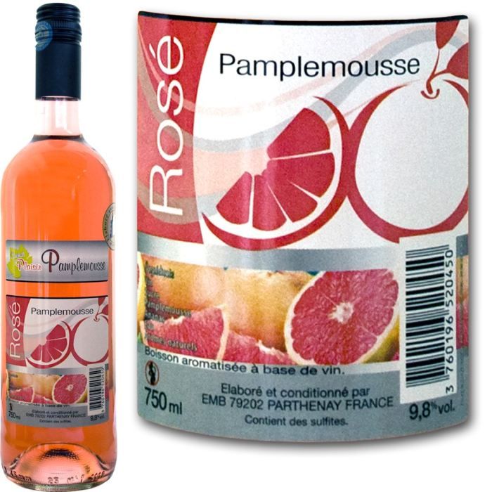 Cocktail Plaisirs Pamplemousse x1 - La cave Cdiscount