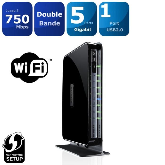 Netgear routeur wifi Gigabit N750 WNDR4300 - Cdiscount Informatique