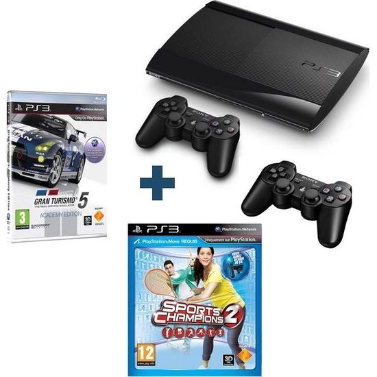 Console salon - Sony - PS3 - 12 Go - 2 manettes - Gran Turismo 5 ...