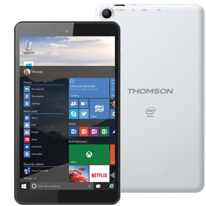 Thomson Tablette Tactile - Prestige - 8" HD - 1Go RAM - Windows 10 ...