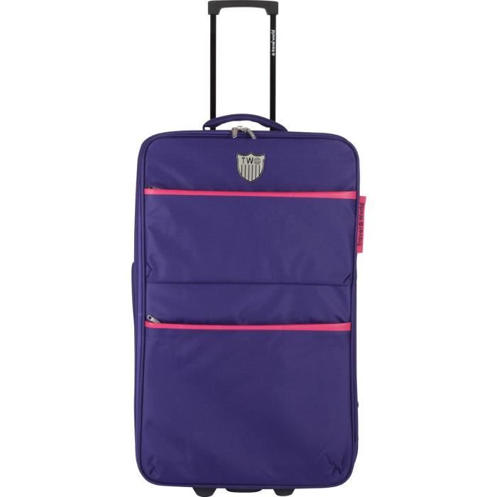 TRAVEL WORLD Valise trolley 2 roues 68 cm