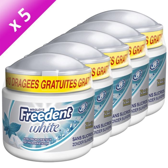 FREEDENT Box Menthe 70 Dragées + 10 GT (x5) - Cdiscount Au quotidien