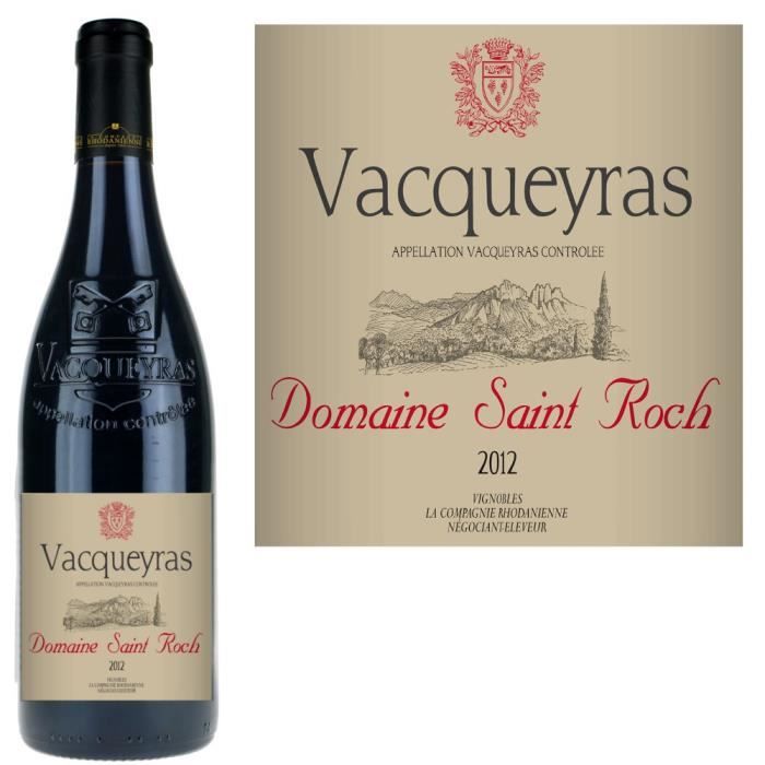 Domaine St Roch Vacqueyras Rouge 2012 x1 - La cave Cdiscount