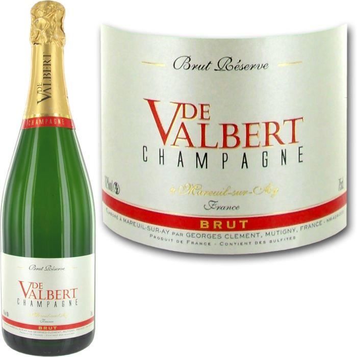 Champagne De Valbert Brut - Brut Réserve x1 - La cave Cdiscount