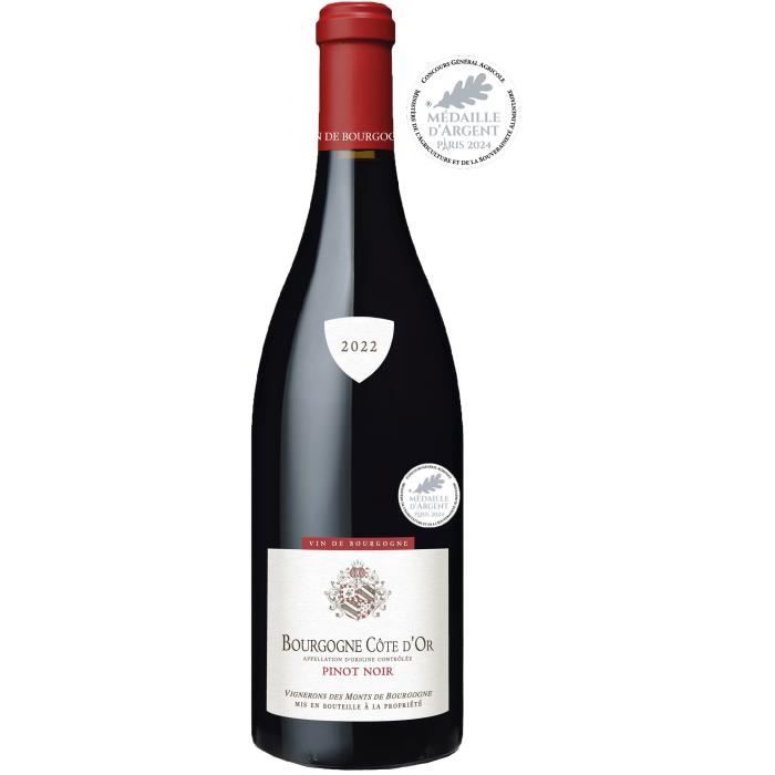 Vignerons des Monts de Bourgogne 2022 Bourgogne Côte d'Or Pinot noir ...