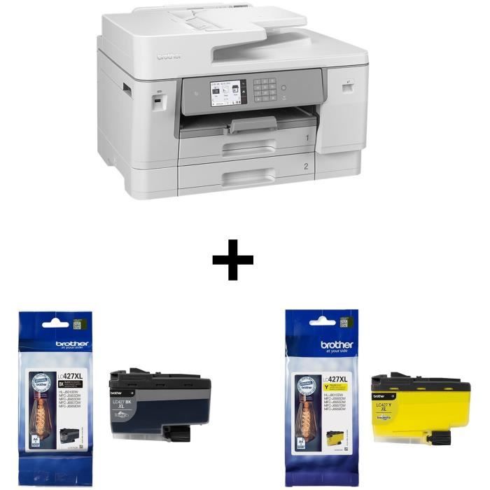 Pack BROTHER : Imprimante Multifonction - MFC-J6955DW - Jet d'encre ...