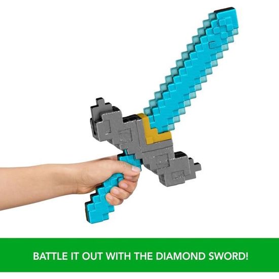 Minecraft Épée et Pioche 2 en 1, accessoire inspiré de "Minecraft : Le ...