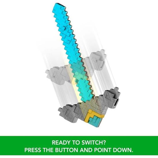 Minecraft Épée et Pioche 2 en 1, accessoire inspiré de "Minecraft : Le ...