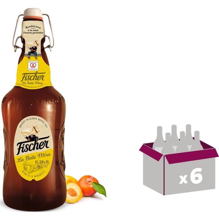 FISCHER Bière blanche d'Alsace à la Belle Mira - 65 cl x 6 - La cave ...