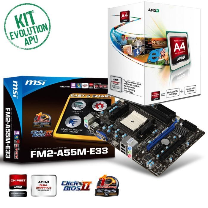 Kit Evo AMD APU A4 Exoray - Cdiscount Informatique