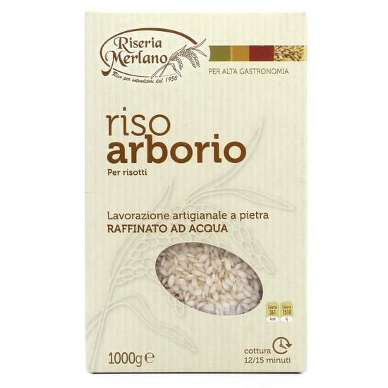 RISERIA MERLANO Riz Arborio - 1 kg - Cdiscount Au quotidien