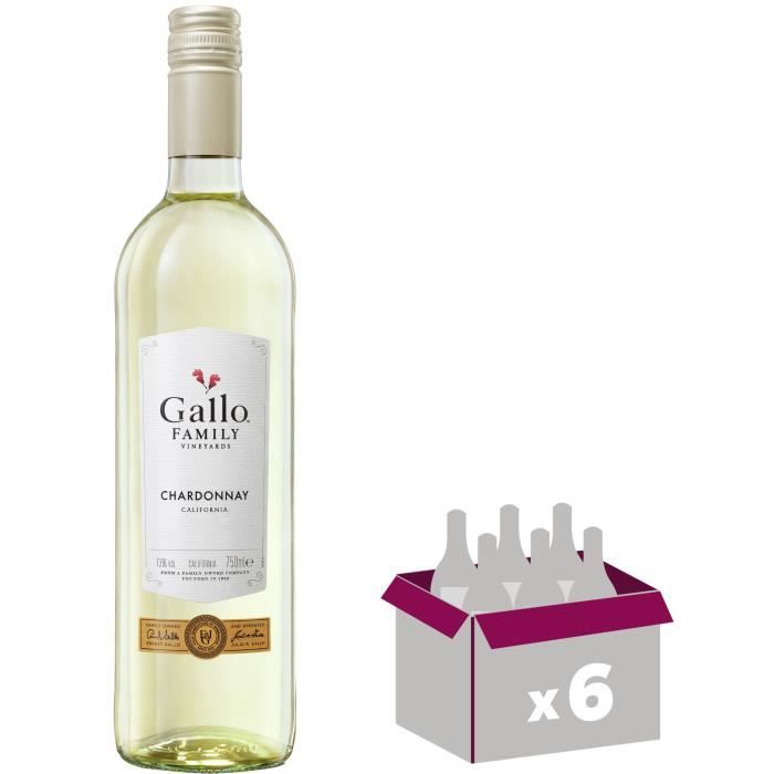 Gallo Family Chardonnay Californie vin blanc 2022 x6 - La cave Cdiscount