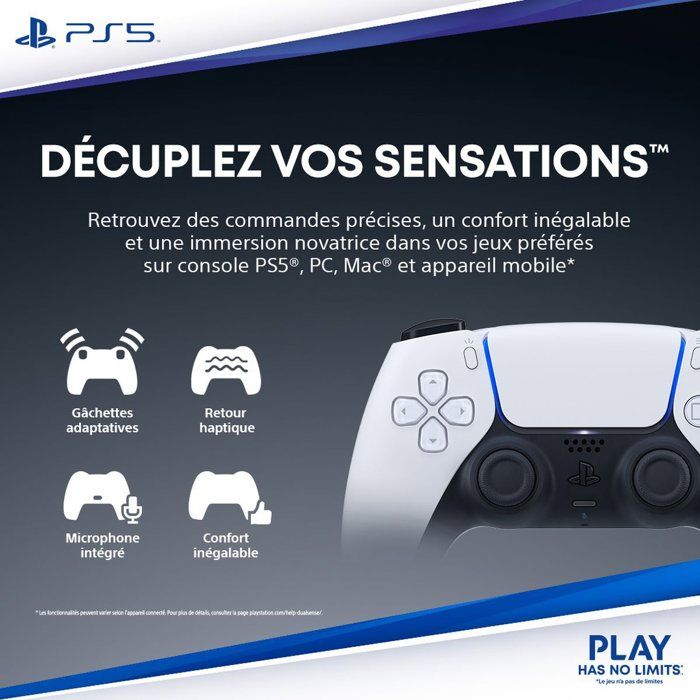 Manette sans fil DualSense® - Techno Red I PS5 et PC - Cdiscount ...