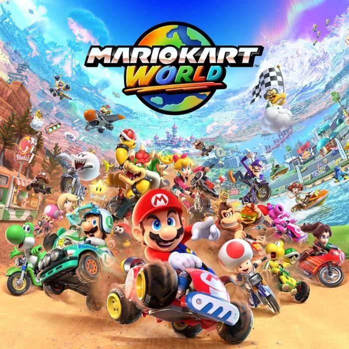 Console Nintendo Switch 2 Bleu Clair & Rouge Clair + Mario Kart World ...