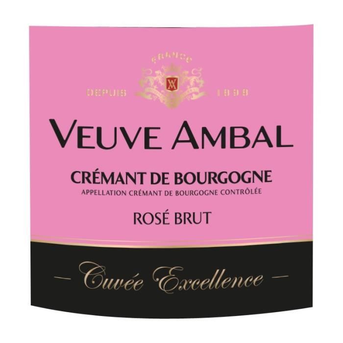 Veuve Ambal Cuvée Excellence Crémant de Bourgogne Rosé Brut - La cave ...