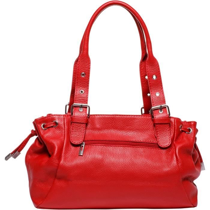 MAIA PARIS Sac à Main Aura Rouge Femme Rouge - Cdiscount Bagagerie ...