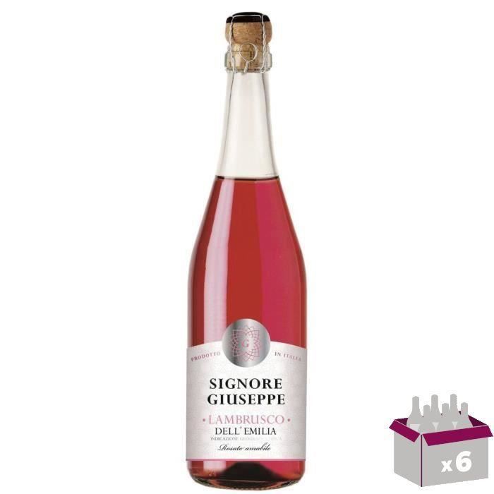 Signore Giuseppe Rosato - Lambrusco Rosé x6 - La cave Cdiscount