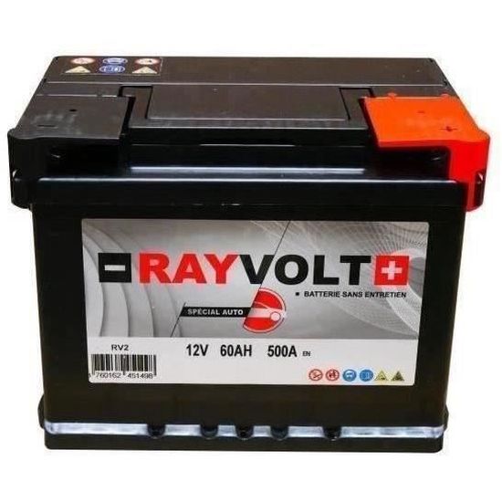 Batterie auto RAYVOLT RV2 60AH 500A - Cdiscount Auto