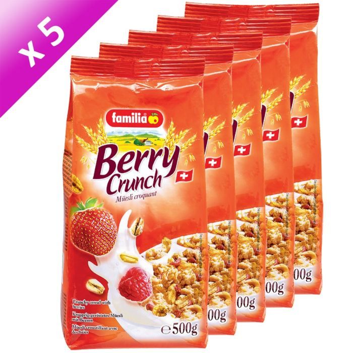 FAMILIA Müesli Croquant Fruits Rouges 500g (x5) - Cdiscount Au quotidien