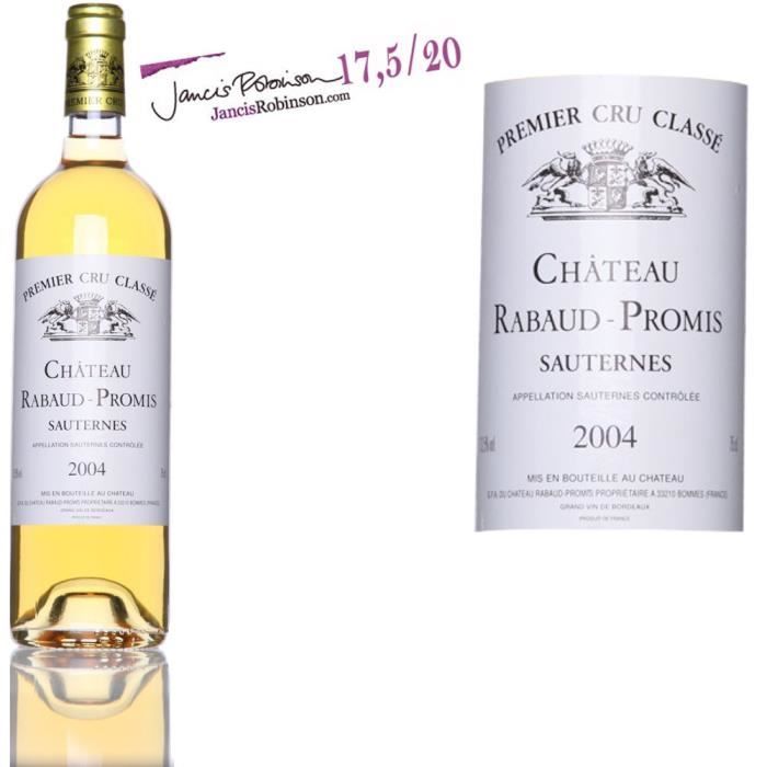 Ch. Rabaud Promis 2004 1er Cru Classé Sauternes x1 - La cave Cdiscount