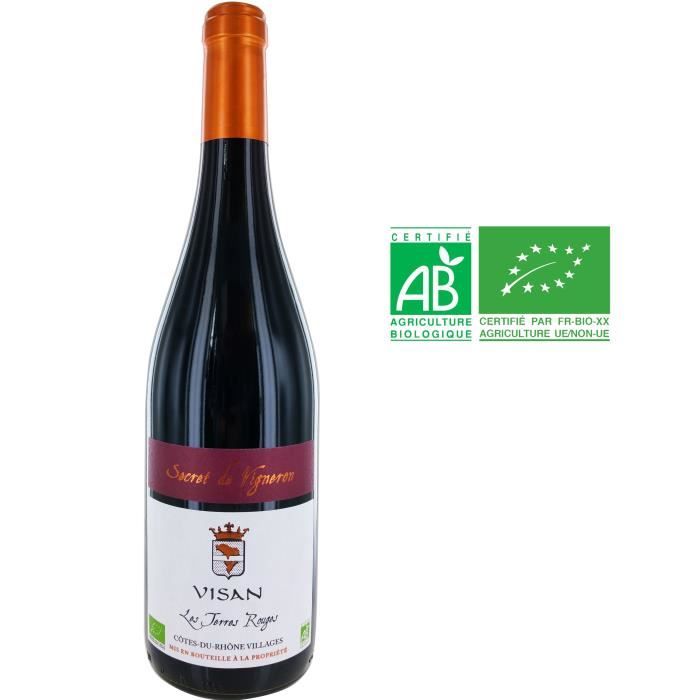 Les Terres Rouges 2015 Visan - Vin rouge des Côtes du Rhône - Bio - La ...