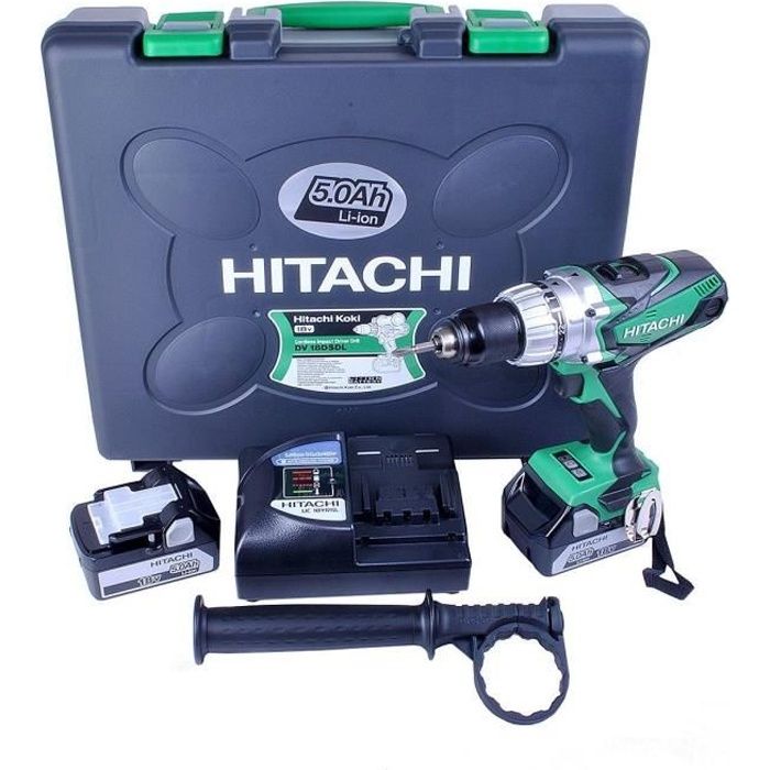 HITACHI Perceuse à percussion DV18DSDL 18V Li 5Ah - Cdiscount Bricolage