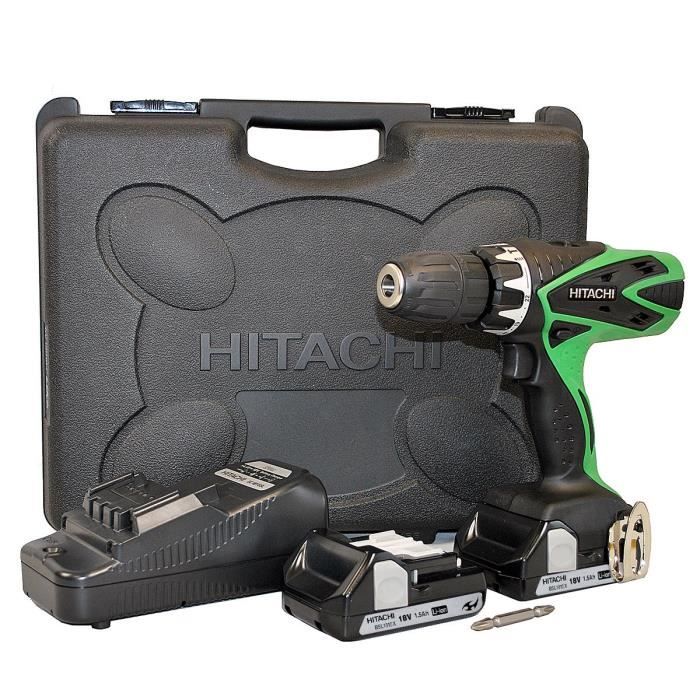 HITACHI Perceuse visseuse à percussion 2x18V 1,5Ah Lithium - Cdiscount ...