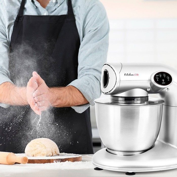 KITCHEN COOK Robot Pétrin AK80 Silver - 1000W - Bol Inox 5L pour 2kg ...