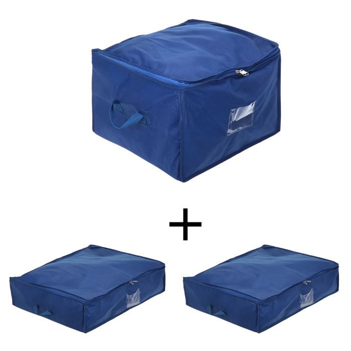 Set 3 housses de rangement - 2x145 L + 1x125 L - Cdiscount Maison
