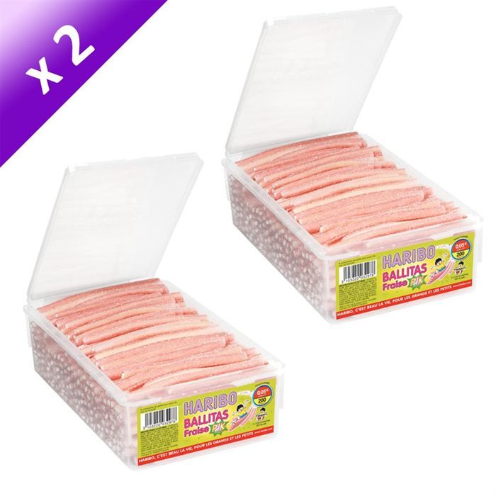 HARIBOB Ballitas Fraise Pik 200 pièces (x2) - Cdiscount Au quotidien