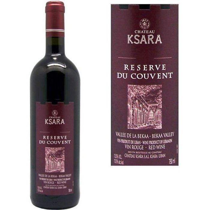Château Ksara Réserve du Couvent Vallée de la Bekaa - Vin rouge du ...