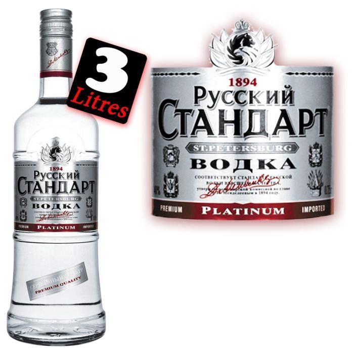 RUSSIAN STANDARD Platinum 3L - La cave Cdiscount