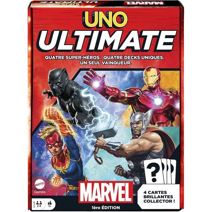 Jeu de cartes UNO ULTIMATE MARVEL - MATTEL GAMES - HPT47 - 4 héros ...