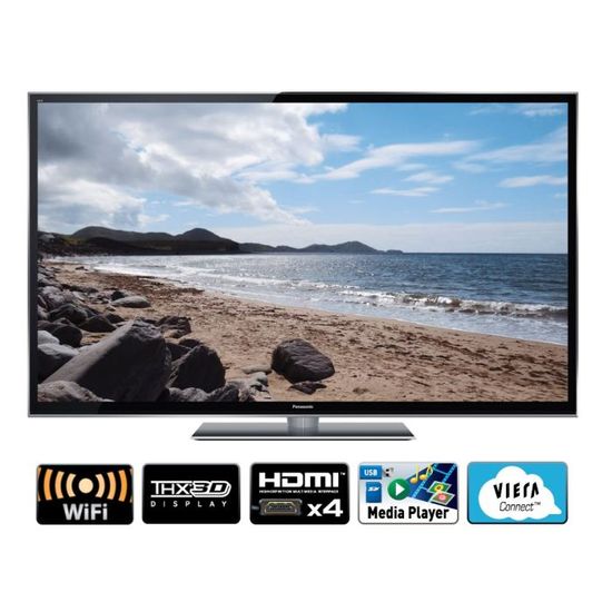 PANA TX-P65VT50 TV PLASMA 3D 165 cm - Cdiscount TV Son Photo