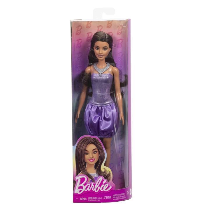 Barbie-Fashionistas-Poupée Brune En Robe Violette - 3 ans+ - HYT92 ...
