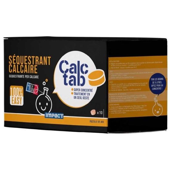 IMPACT Pastilles séquestrant calcaire Calc tab - 40 g - Orange - Cdiscount Jardin