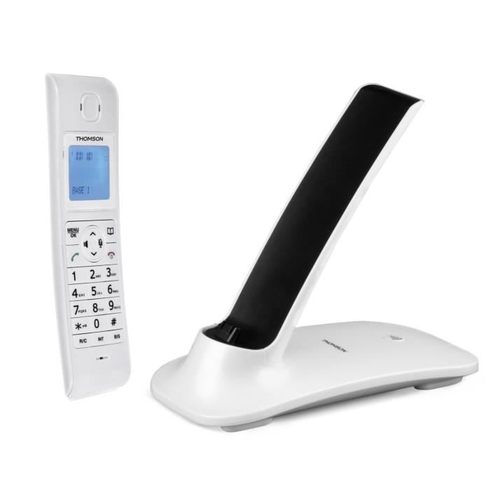 Thomson Cobalt Solo Téléphone Sans Fil Sans Répondeur Blanc - Cdiscount ...