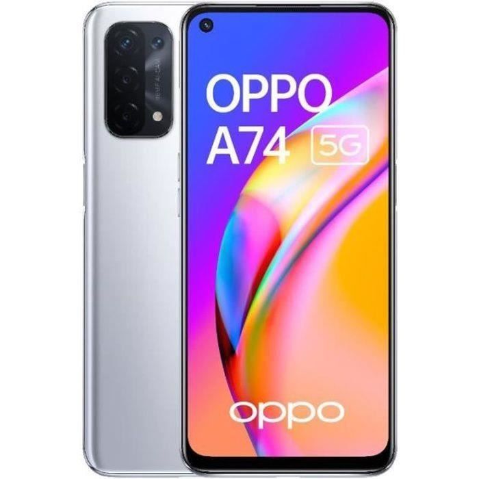 OPPO A74 5G 128Go Silver (2021) - Reconditionné - Très bon état - Cdiscount Téléphonie